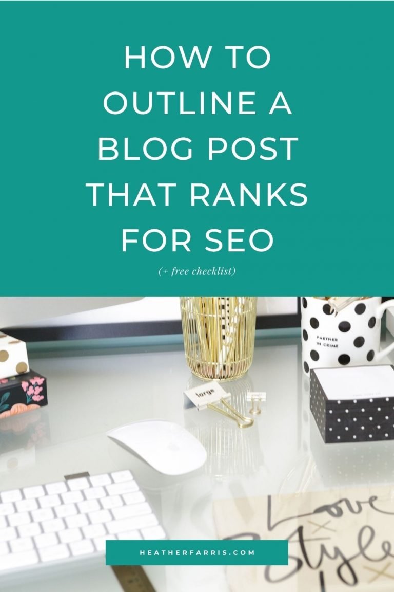 How to Outline a Blog Post That Ranks on Page 1: Formatting + Outlining ...