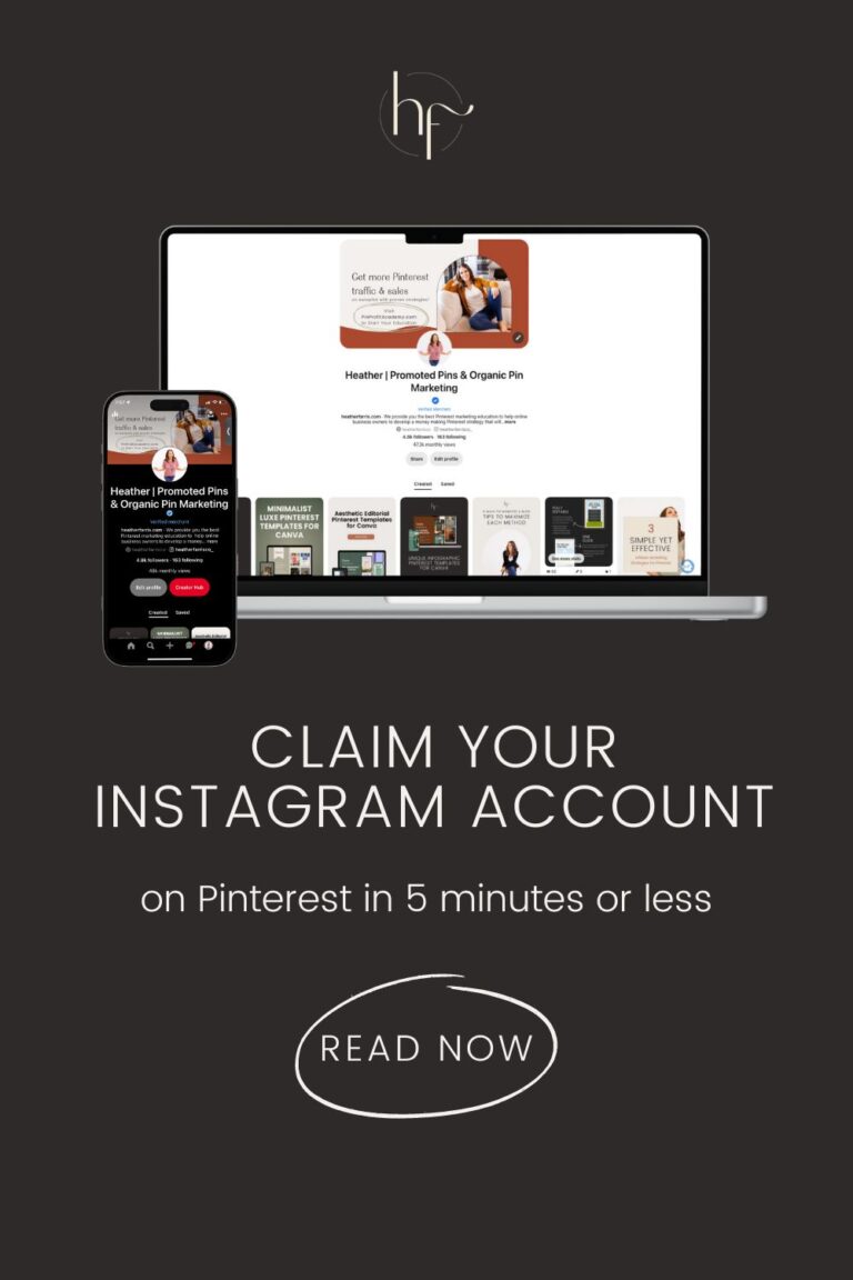 How to Claim Your Instagram Account on Pinterest - Heather Farris & Co.