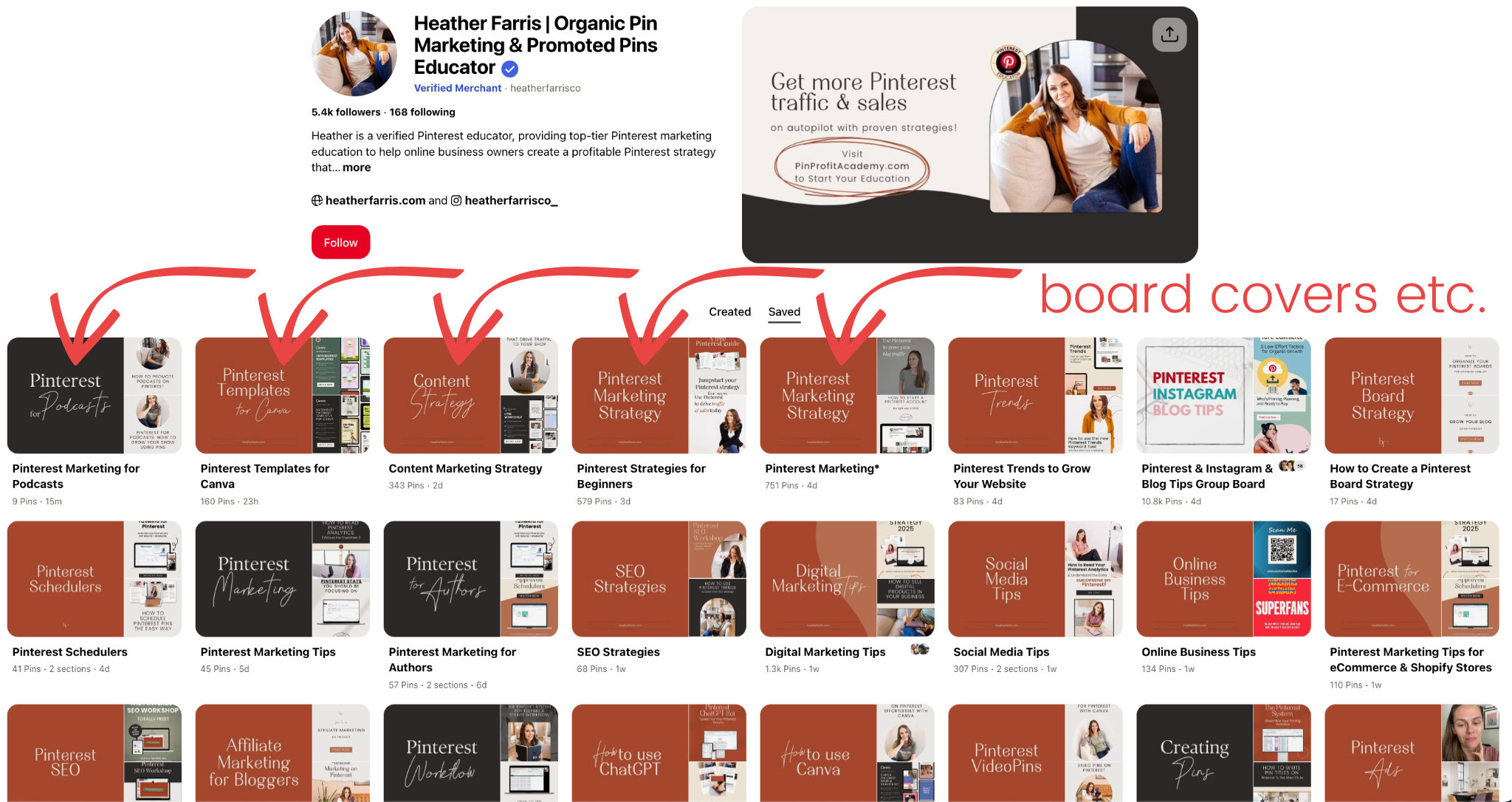 How to Create Pinterest Board Covers - Heather Farris & Co.
